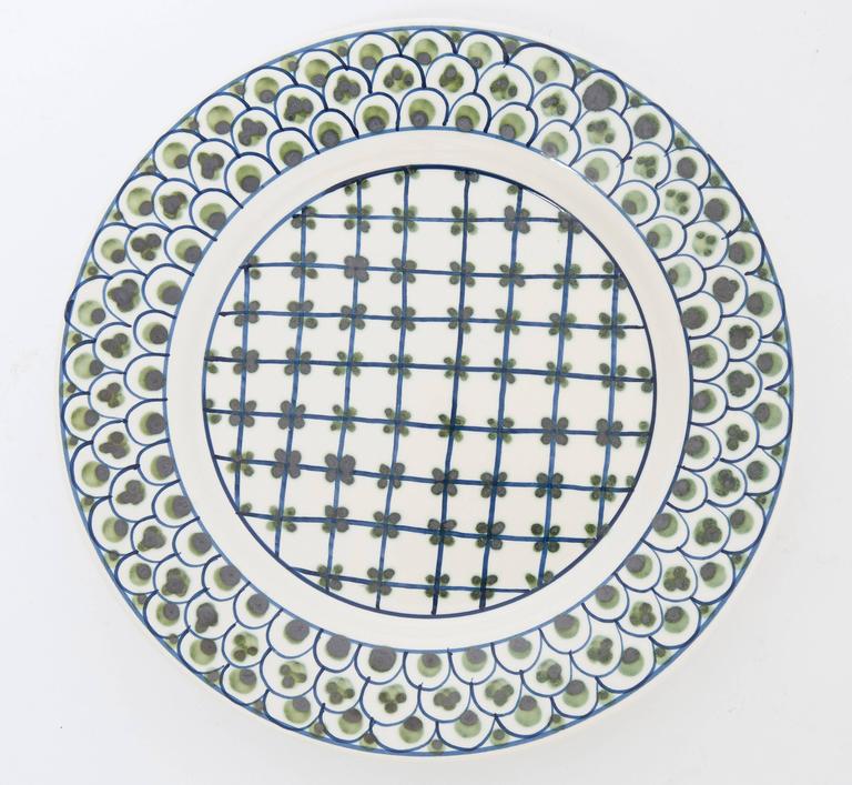 Hand-Painted Ceramic Dinner Plate by Irving and Morrison, Set of Eight ...