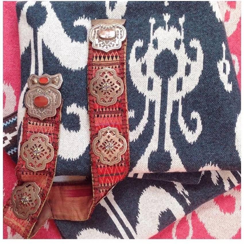 Special Edition Artisanal Pink Ikat Wool Blanket by Decors Barbares at ...