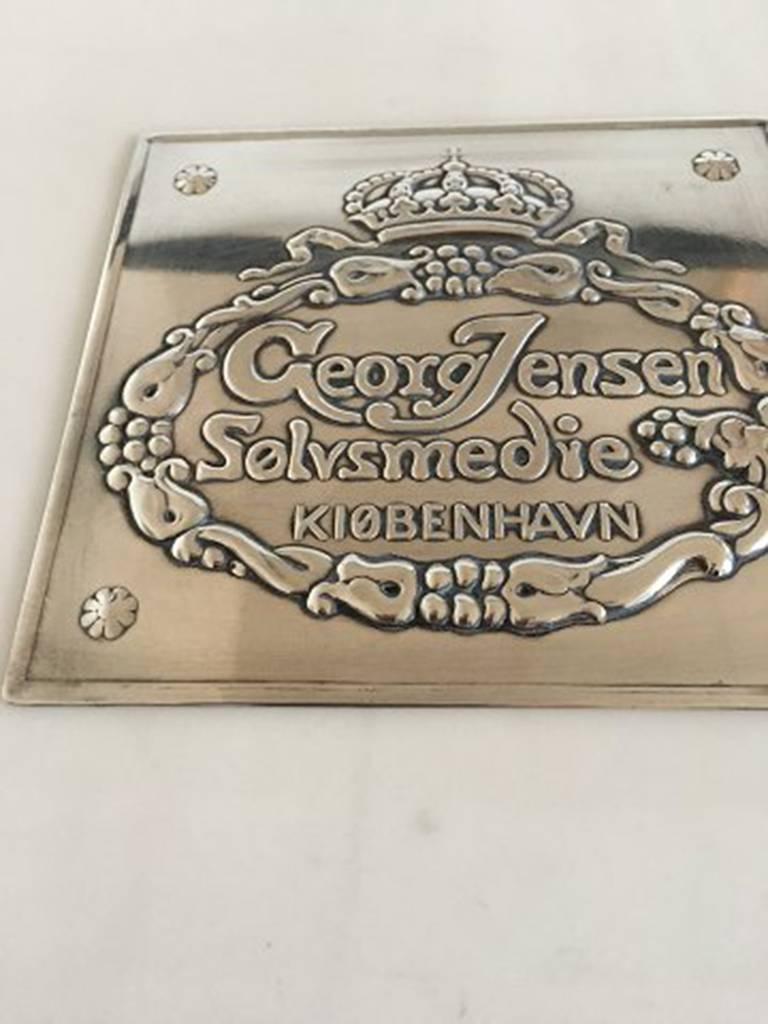 Georg Jensen Dealer Advertisement Sign in Sterling Silver For Sale at ...