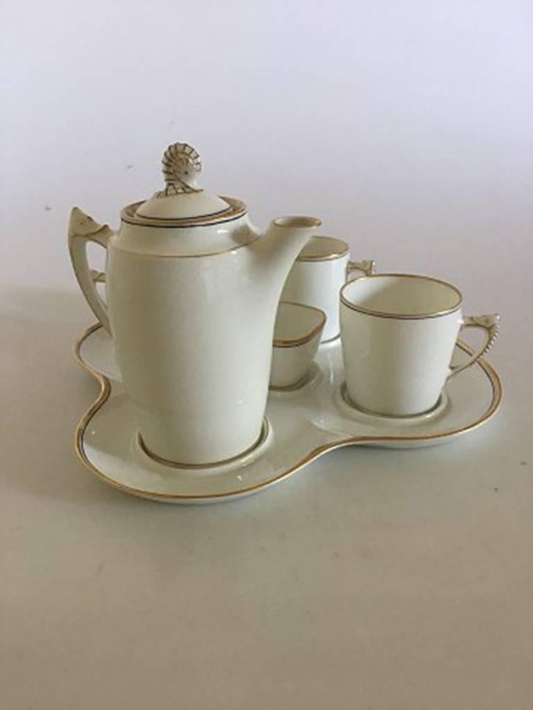 Bing and Grondahl Mocha Set, with Tray, Jug, Creamer, Two Cups and ...