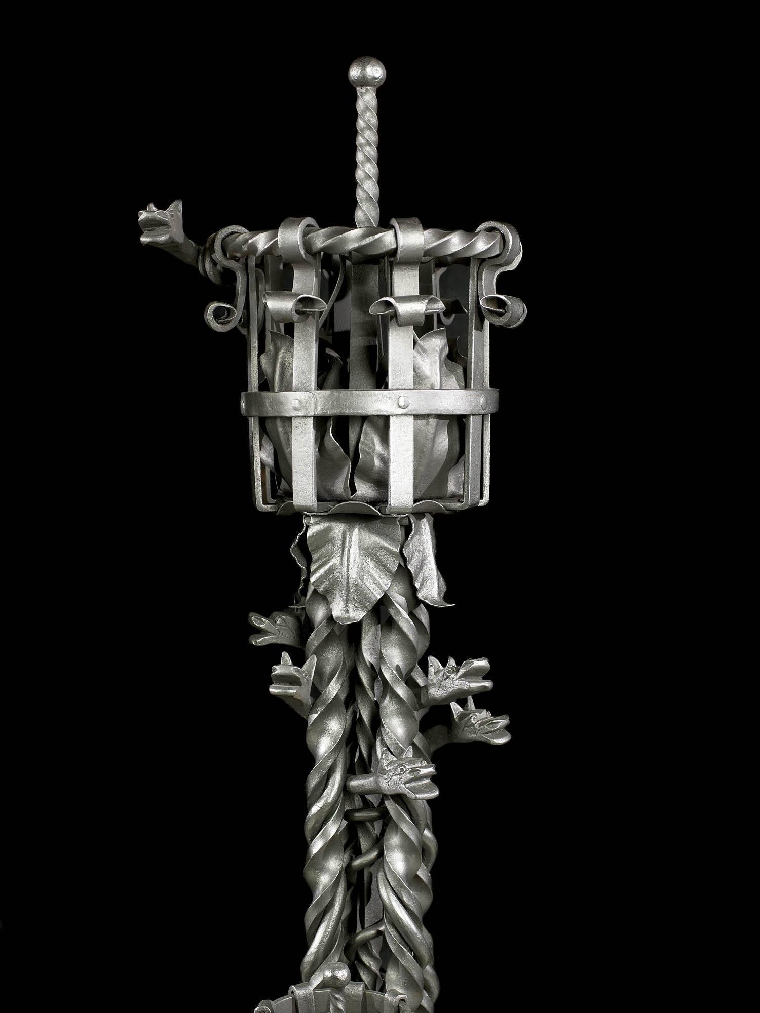 Pair of French Gothic Revival Wrought Iron Antique Andirons at 1stDibs ...