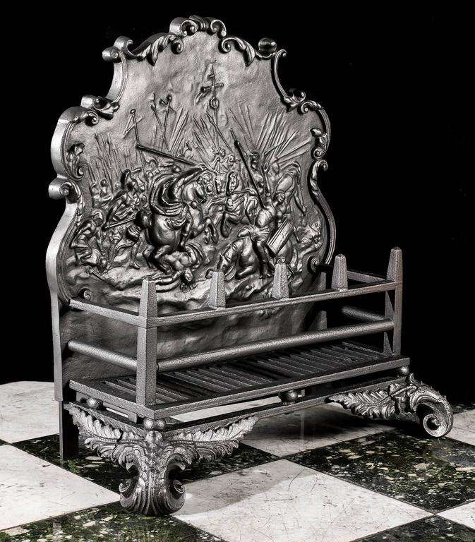 Regency Cast Iron Antique Fireplace Grate, English, circa 1830 at 1stDibs