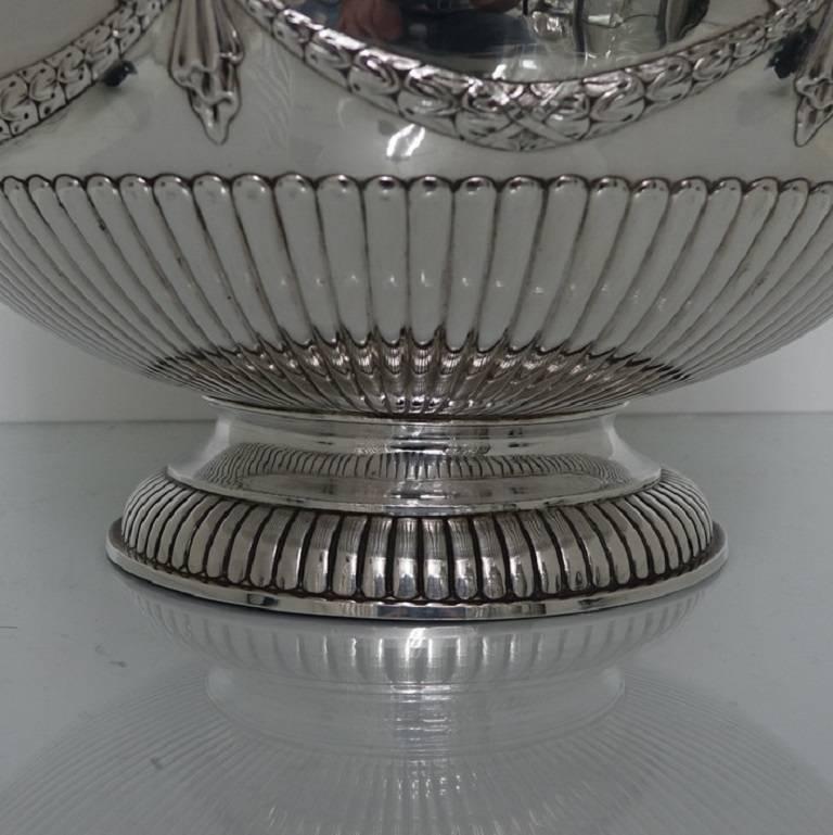 Victorian Antique Silver 19th Century Monteith/Rose Bowl Aldwinkle and ...