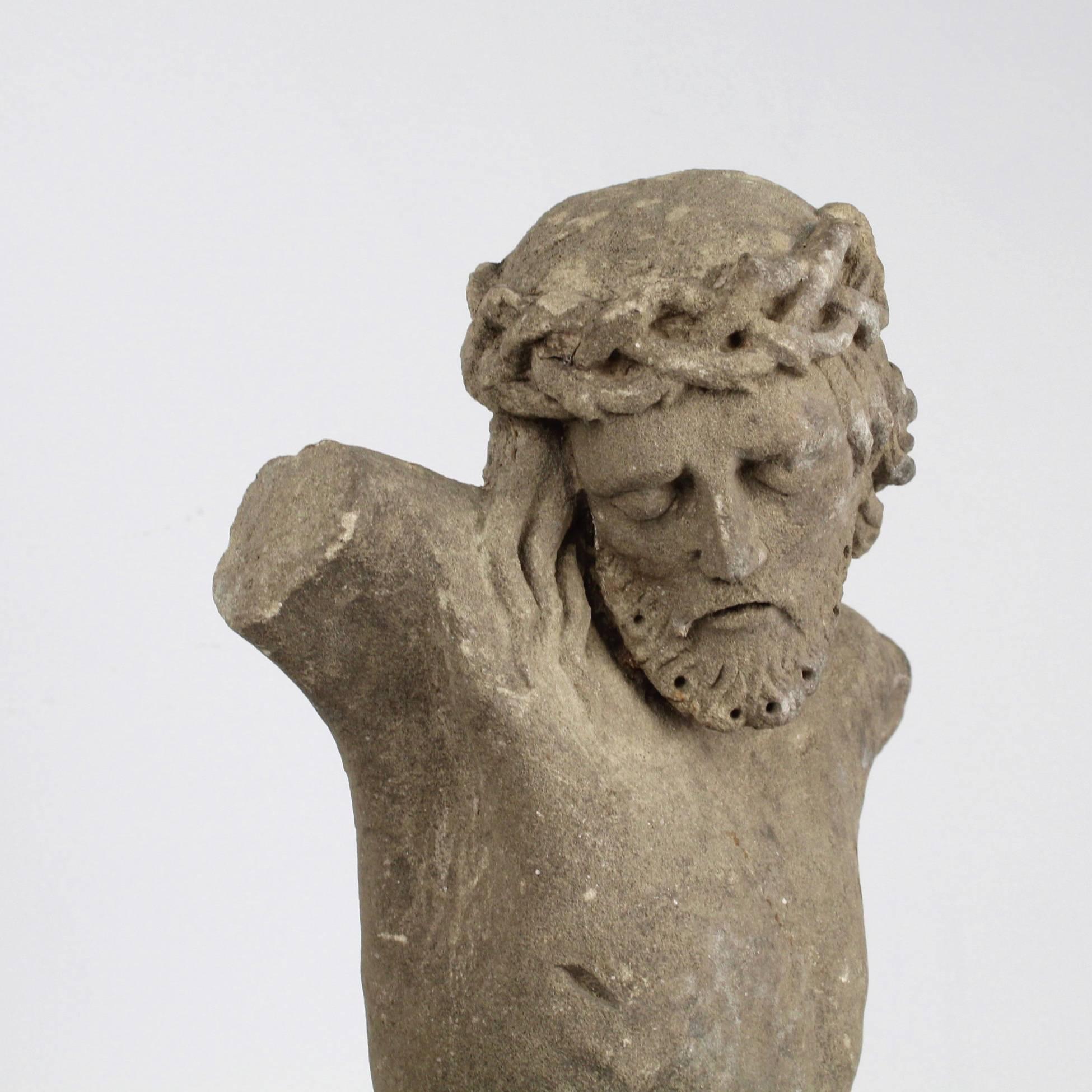 Antique Medieval Style Limestone Carving or Sculpture of Christ for a ...