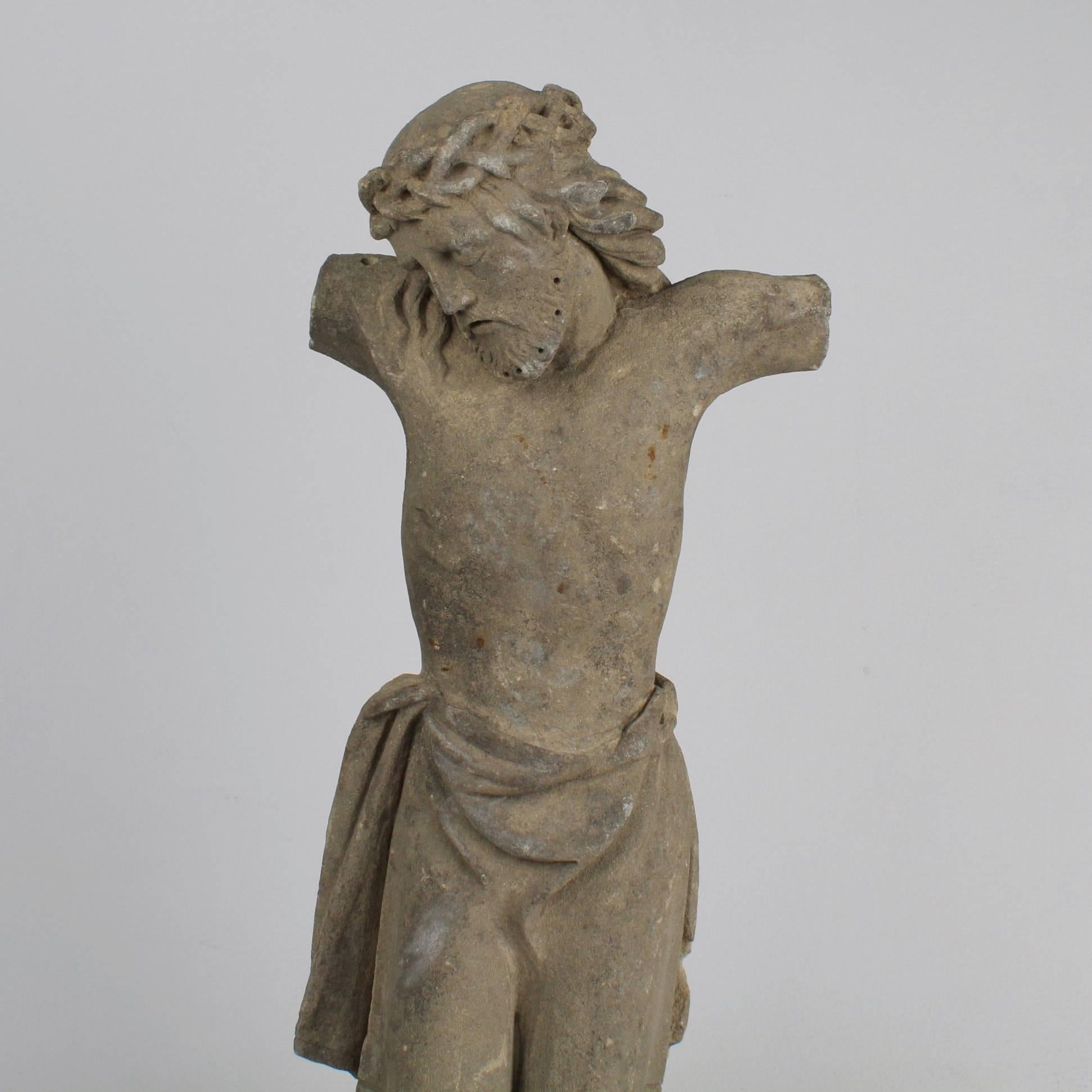 Antique Medieval Style Limestone Carving or Sculpture of Christ for a ...