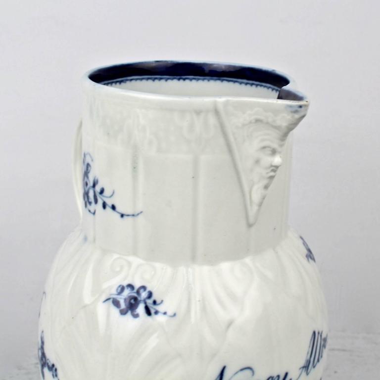 Dated 18th Century Caughley Soft-Paste Porcelain Cabbage Leaf Pitcher ...