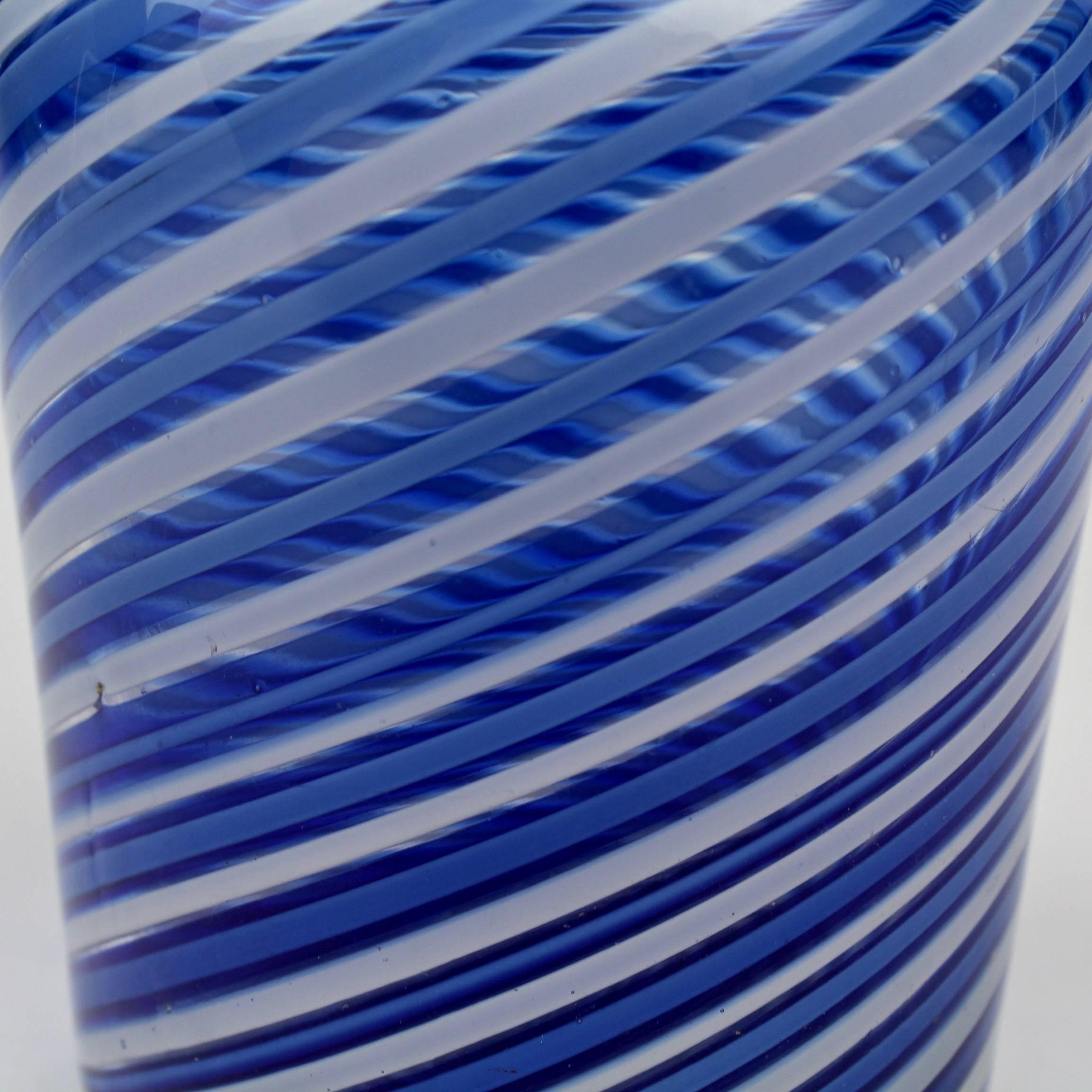 Antique Clichy Miniature Blue and White Swirl Glass Decanter at 1stDibs ...