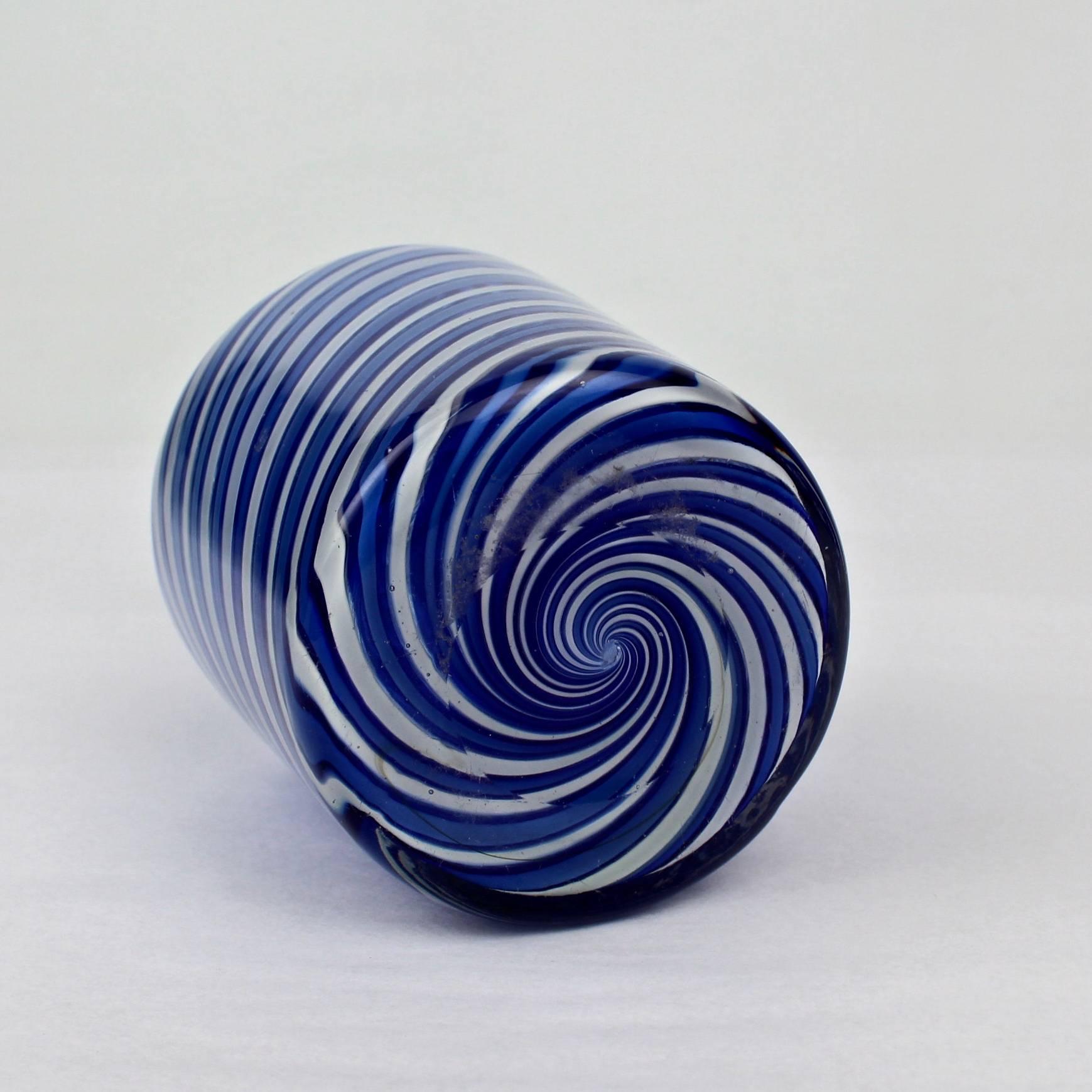 Antique Clichy Miniature Blue and White Swirl Glass Decanter at 1stDibs ...