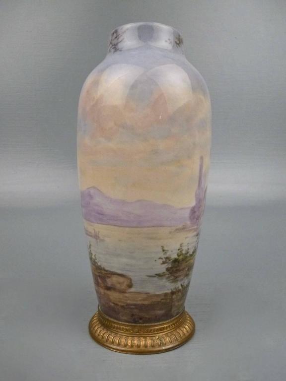 MP Sèvres Pottery Bronze-Mounted Vase with a Hand-Painted Figure at 1stDibs