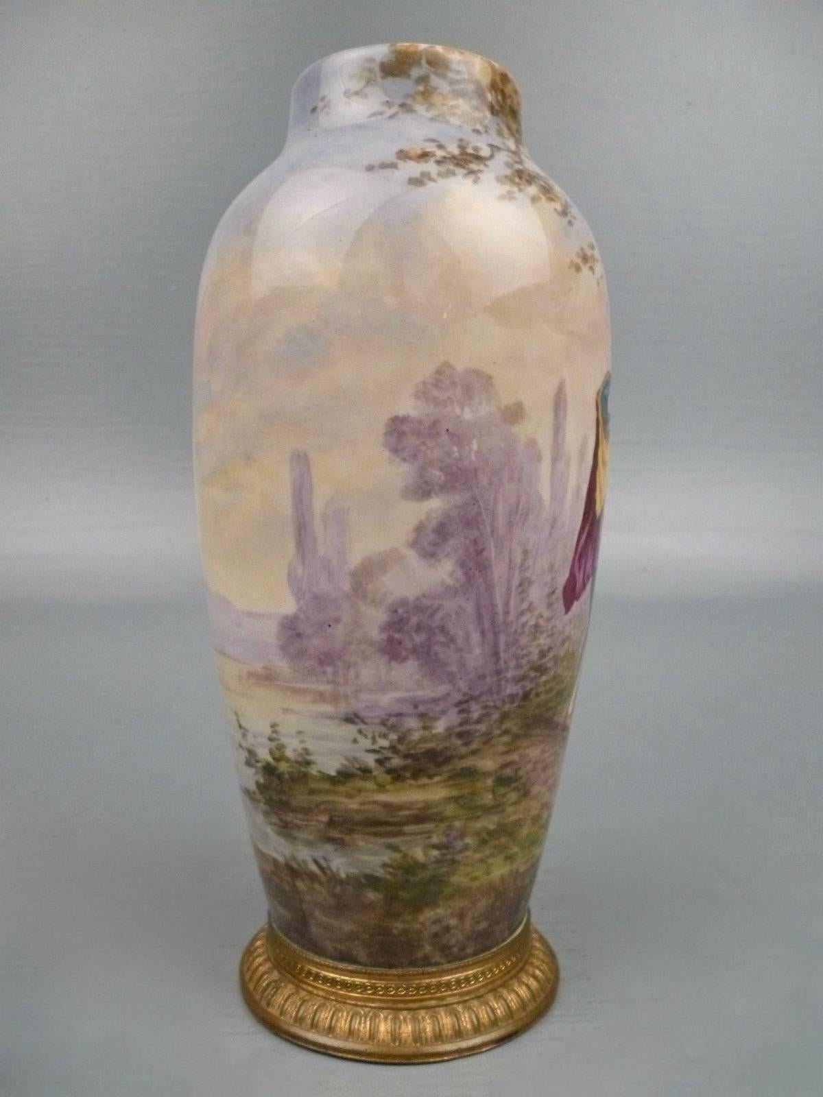 MP Sèvres Pottery Bronze-Mounted Vase with a Hand-Painted Figure at ...