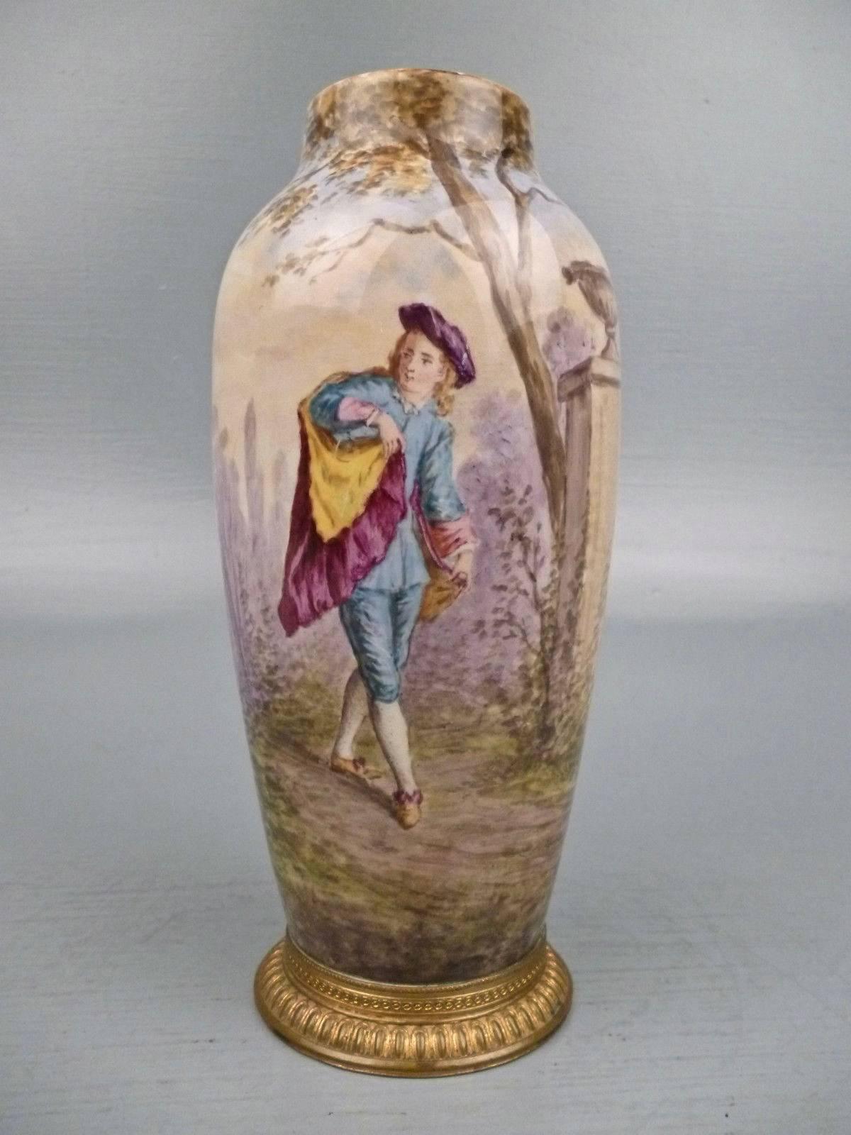 MP Sèvres Pottery Bronze-Mounted Vase with a Hand-Painted Figure at ...