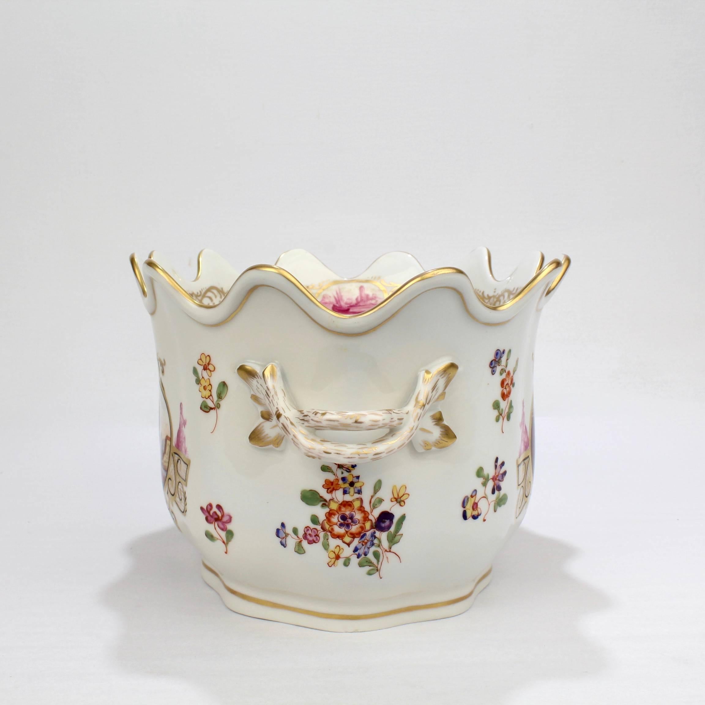 Hand-Painted German Porcelain Monteith or Wine Glass Cooler at 1stDibs ...