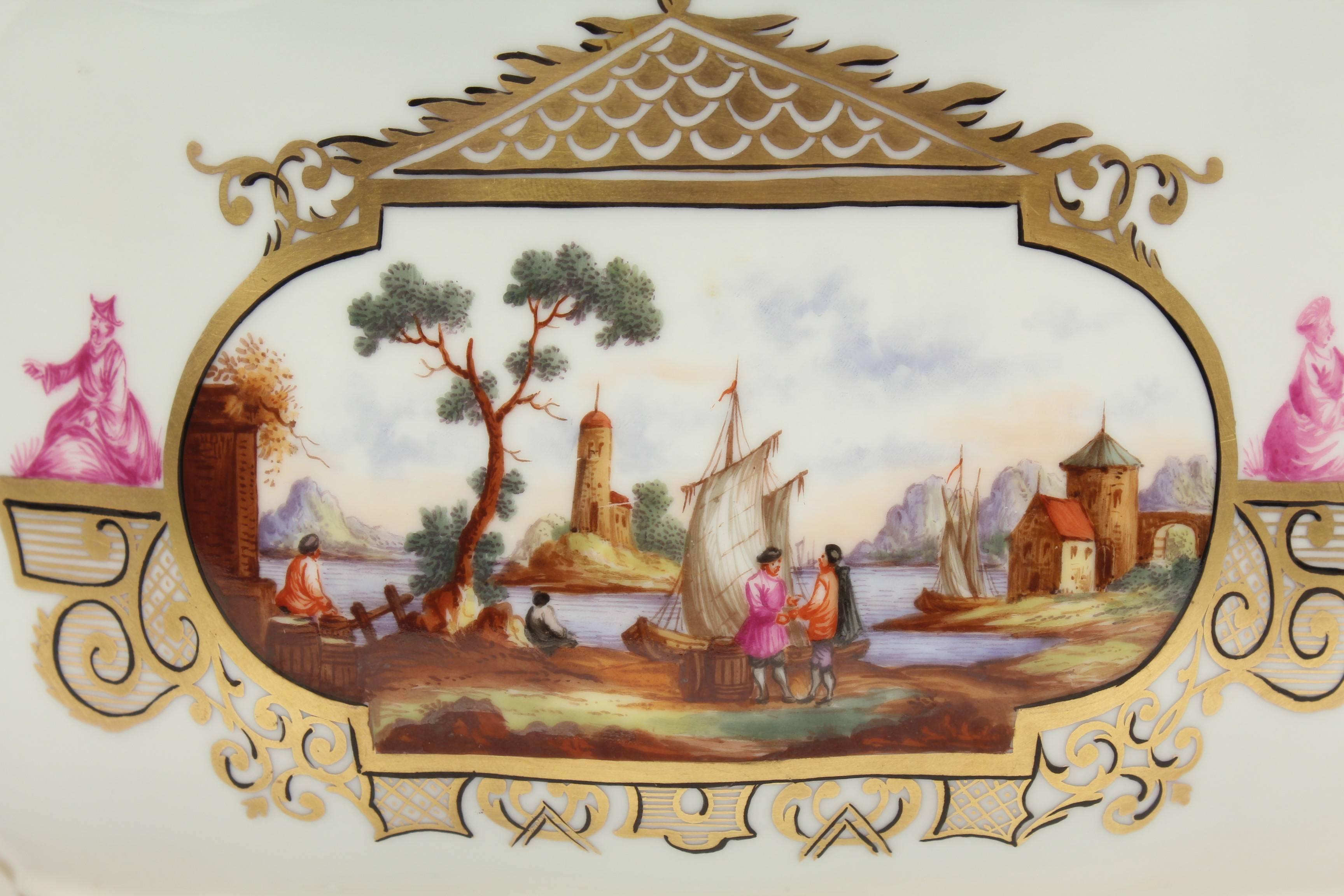 Hand-Painted German Porcelain Monteith or Wine Glass Cooler at 1stDibs ...