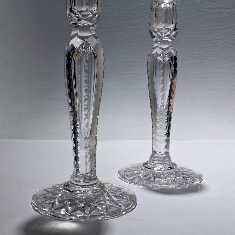 Pair of Fine American Brilliant Period Cut Glass Candlesticks or ...