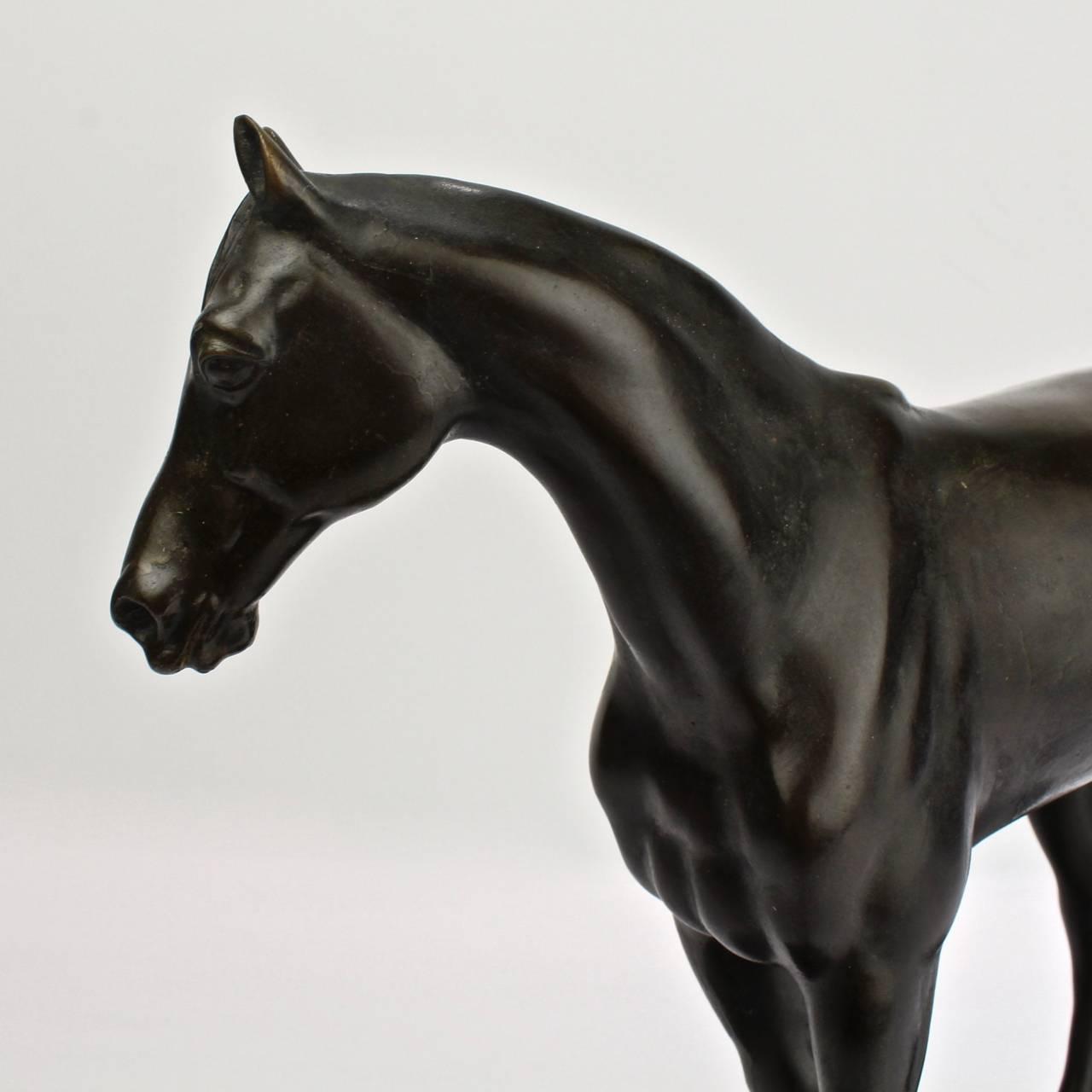 Vintage German Bronze Sculpture of a Race Horse, Early 20th Century For ...