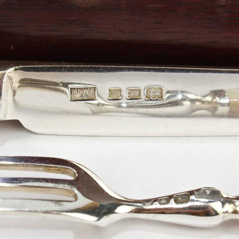 Antique Mappin and Webb Sterling Silver and Mother-of-pearl Fruit or ...