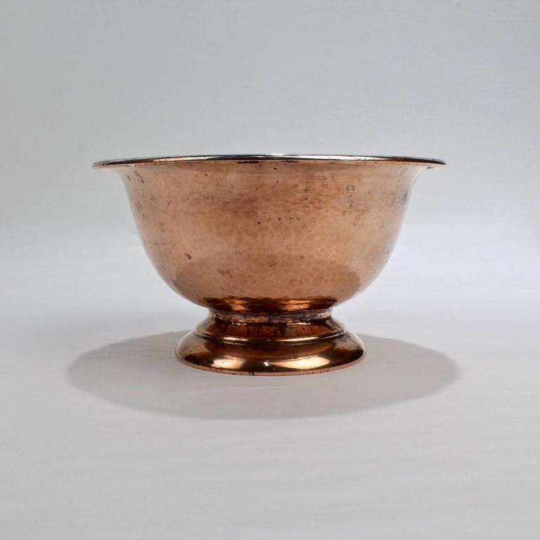 George Gebelein Boston Arts and Crafts Hand-Hammered Copper and Silver ...