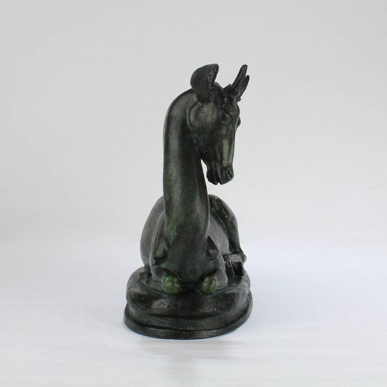 American Modernist Roman Bronze Works Sculpture of a Gazelle by Walter ...