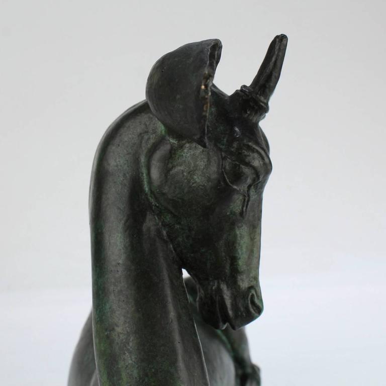 American Modernist Roman Bronze Works Sculpture of a Gazelle by Walter ...