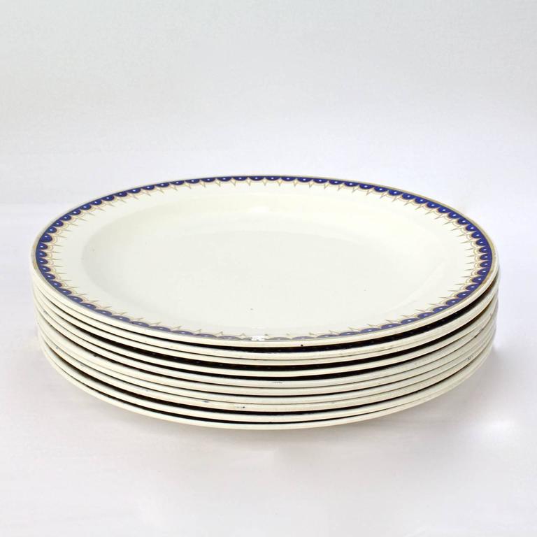 Set of Ten Early 19th Century Wedgwood Creamware Pattern No. 892 Dinner ...