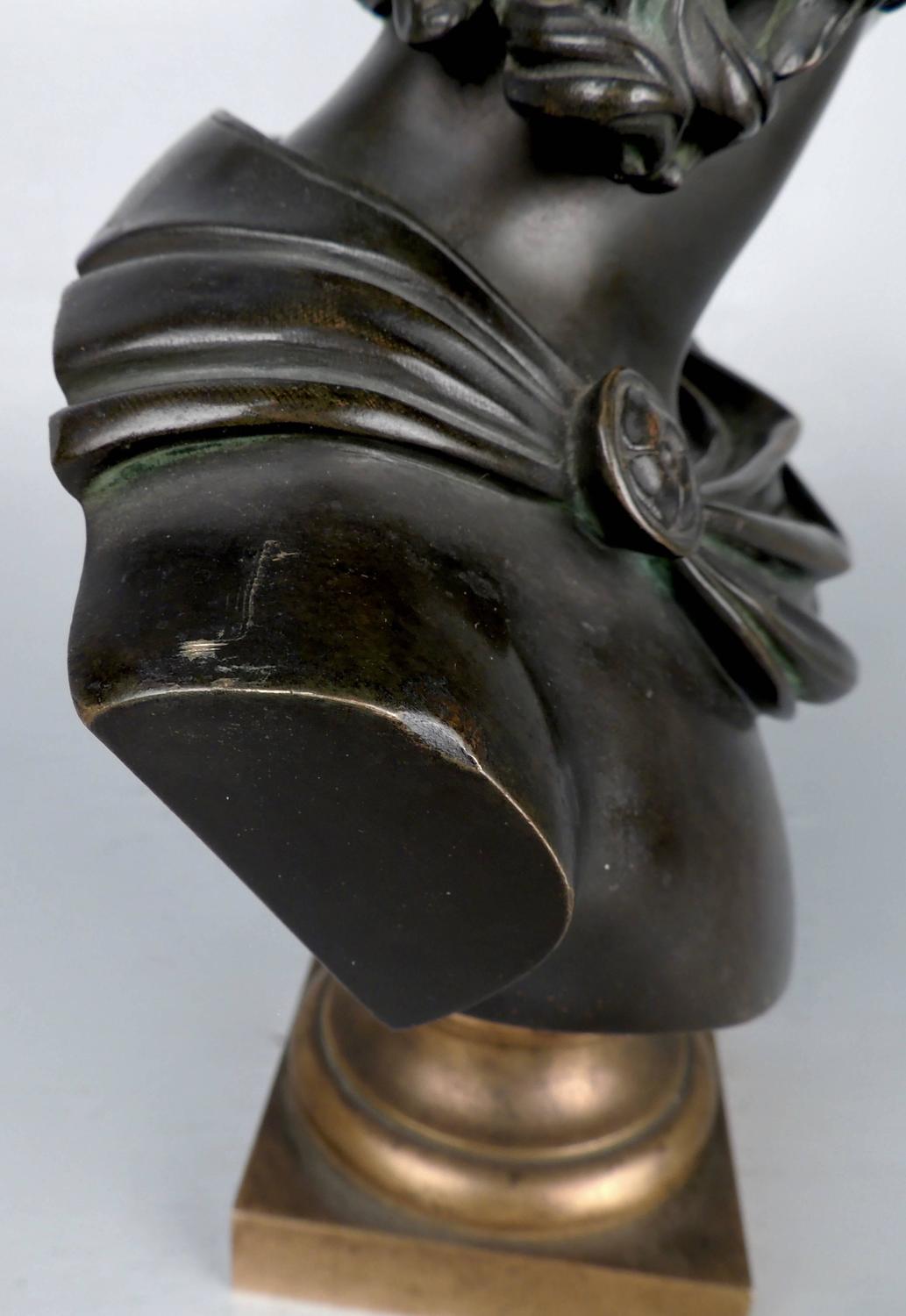 19th Century Grand Tour Bronze Bust of Apollo Belvedere after Leochares ...