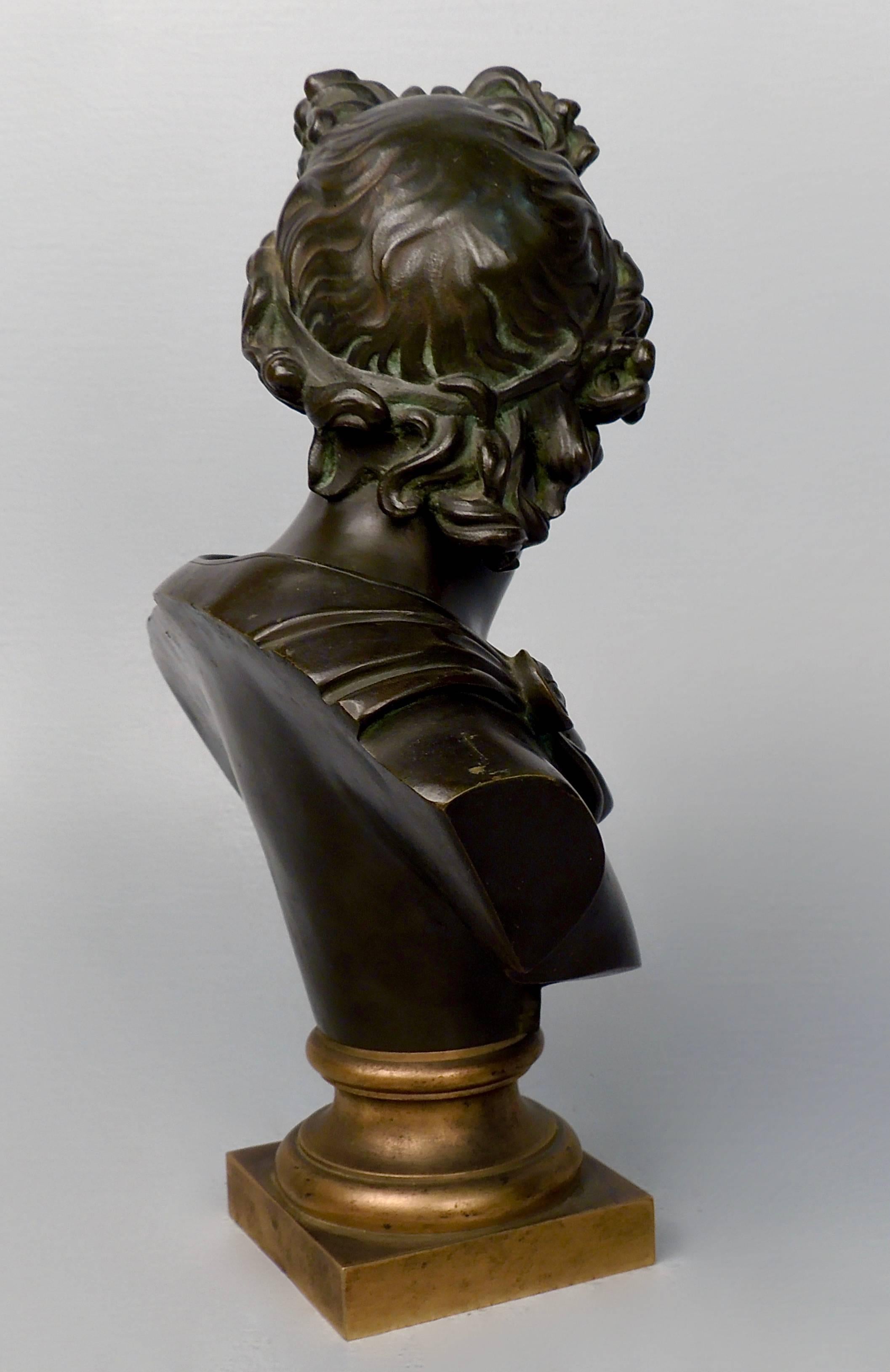 19th Century Grand Tour Bronze Bust of Apollo Belvedere after Leochares ...