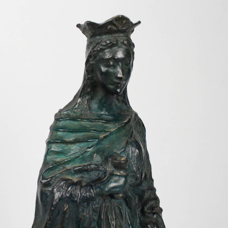 Bronze Sculpture of Saint, Santa, Barbara by California Artist Francis ...