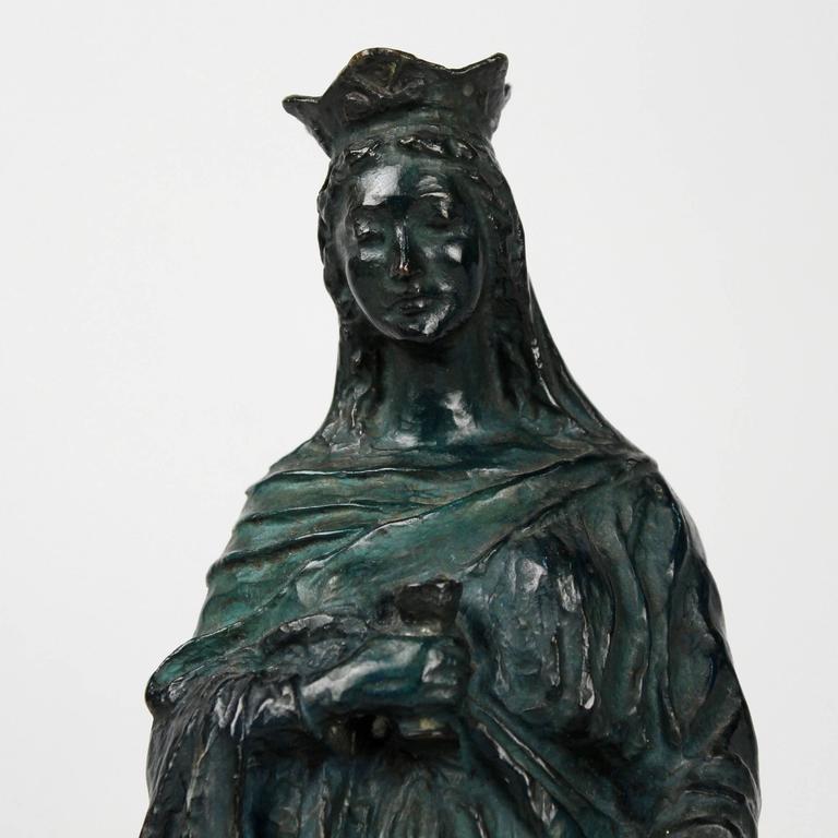 Bronze Sculpture of Saint, Santa, Barbara by California Artist Francis ...