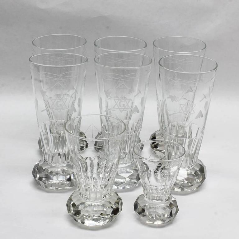 Hand Etched Masonic Ceremonial Crystal Glassware at 1stDibs | masonic ...