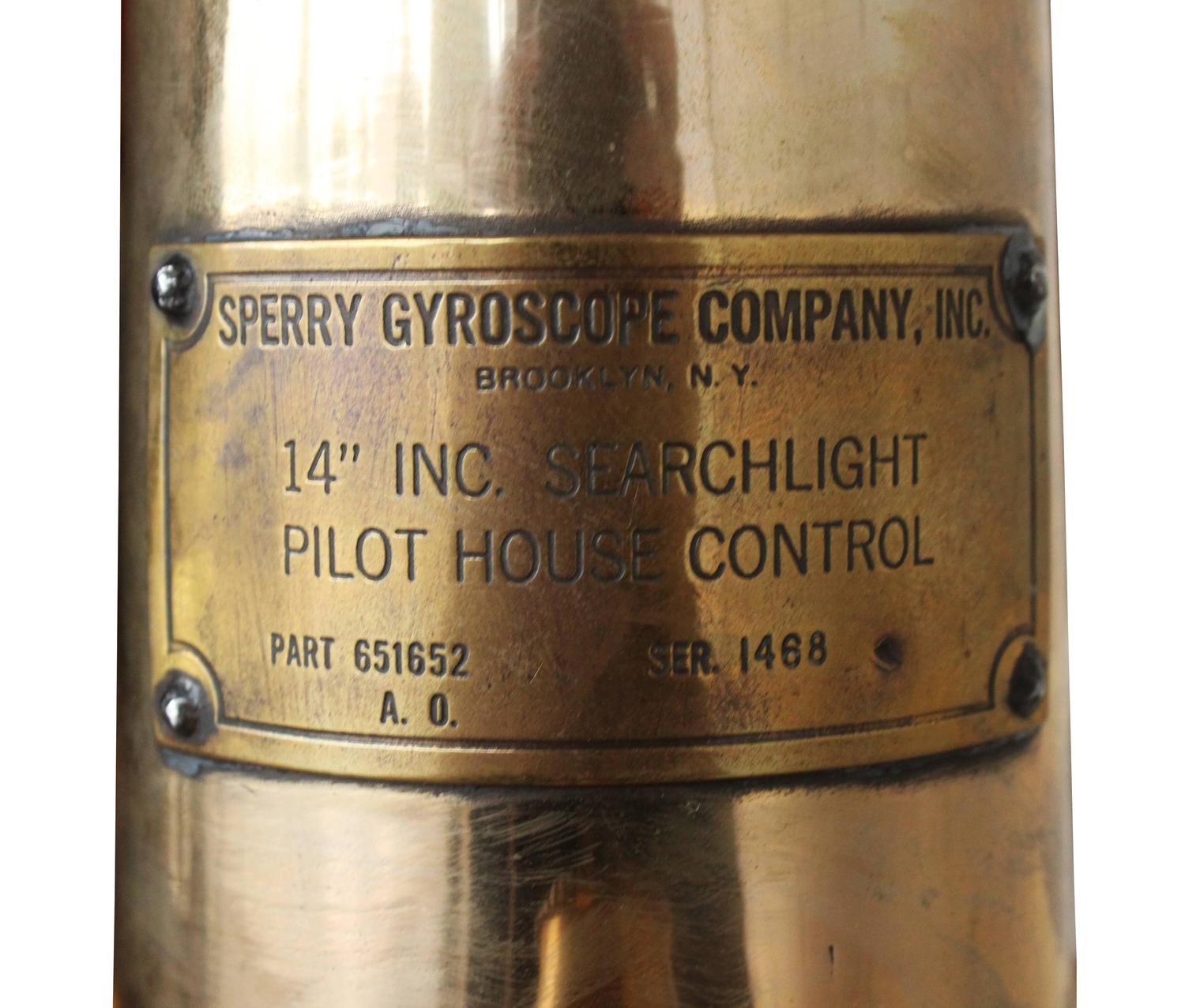 Sperry Gyroscope 14" Searchlight at 1stdibs