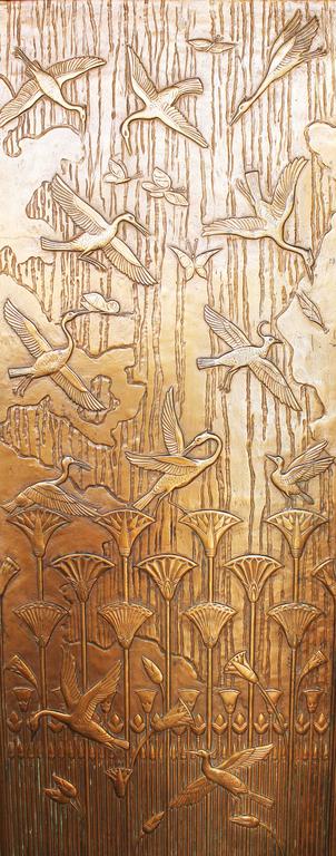 Egyptian Revival Bronze Elevator Door Panel at 1stDibs