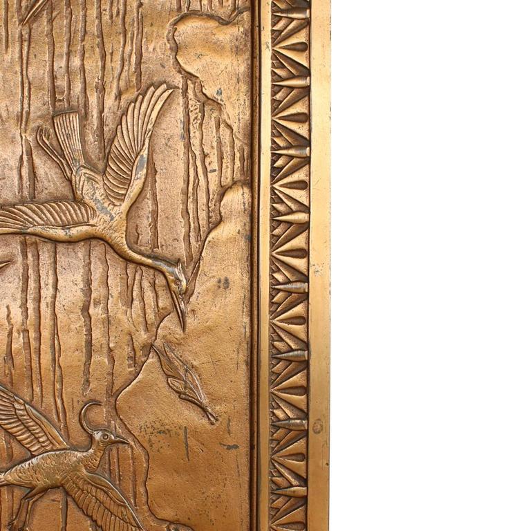 Egyptian Revival Bronze Elevator Door Panel at 1stDibs