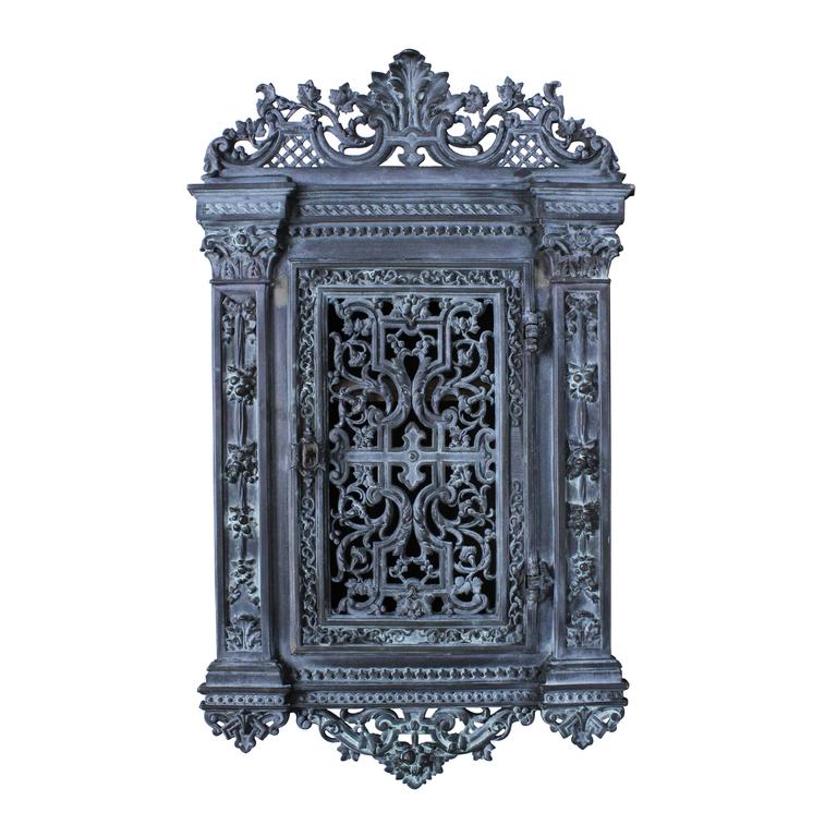 Rococo Revival Brass Key Box at 1stDibs