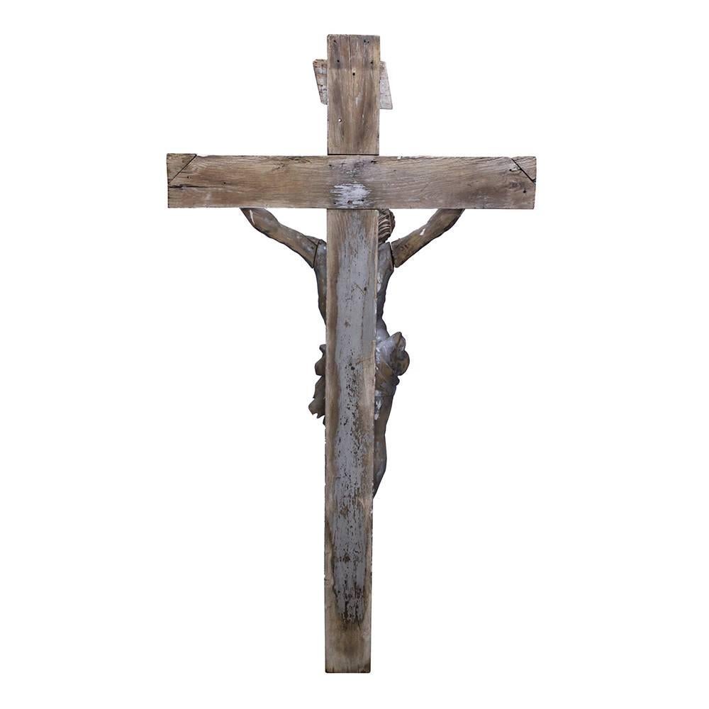Hand-Carved Wooden Crucifix at 1stDibs