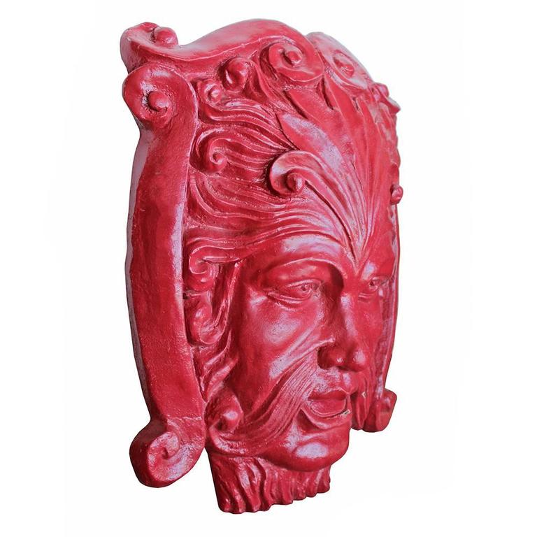 Architectural Cast Iron Ornamental Face at 1stdibs
