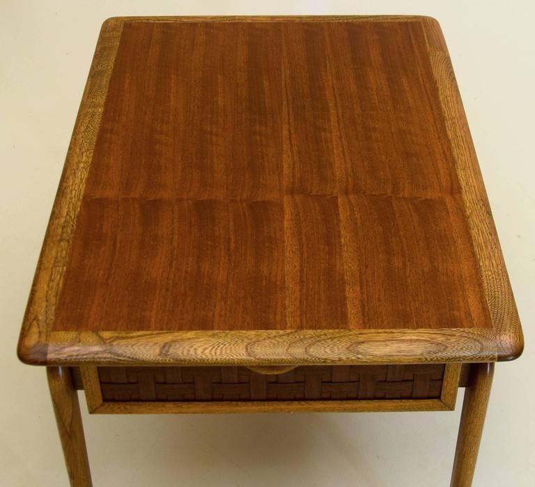 Walnut and Oak End Table by Lane Altavista at 1stDibs