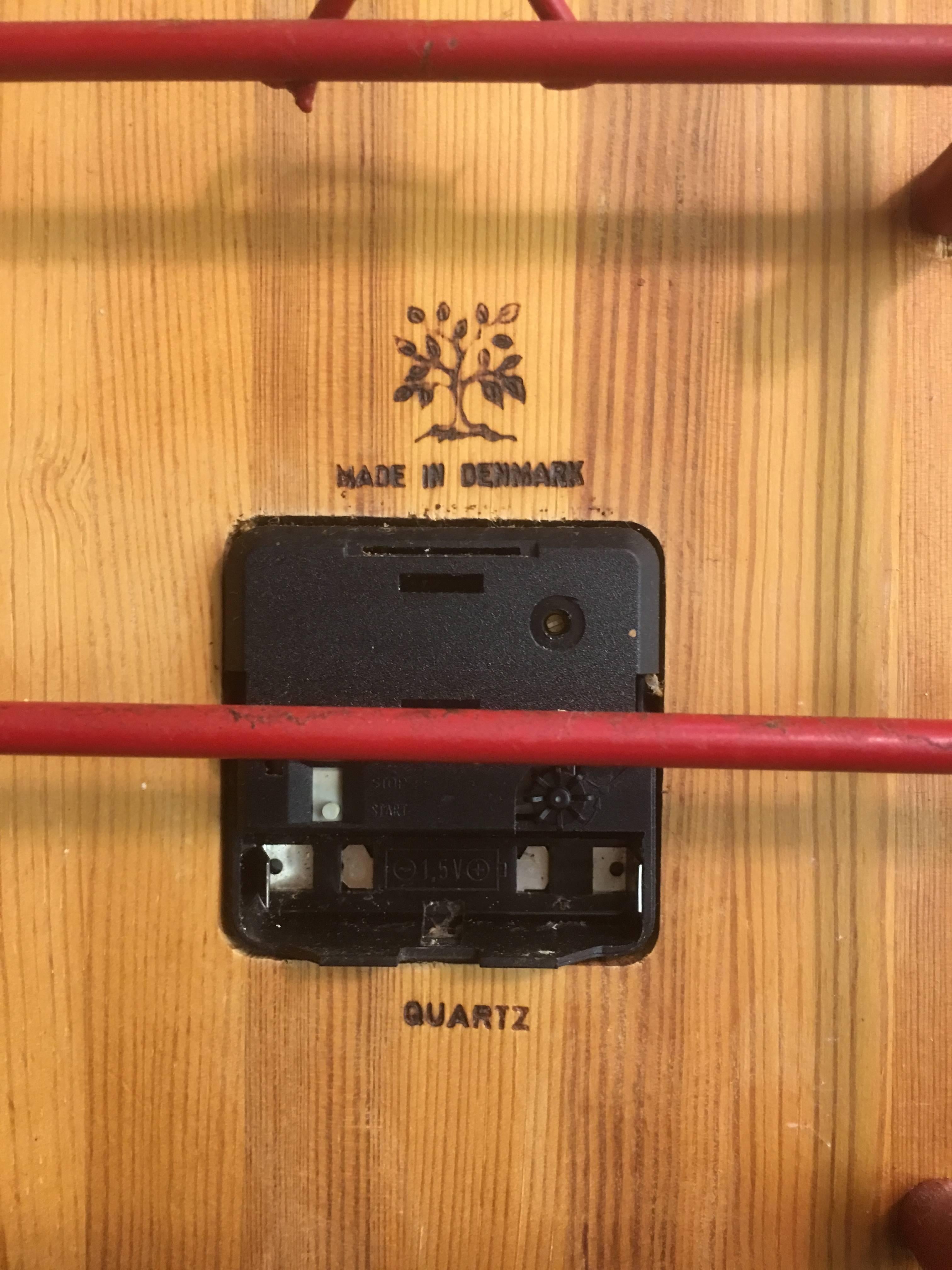 Mid-Century Modern Wall Clock Made in Denmark with Unique Design at ...