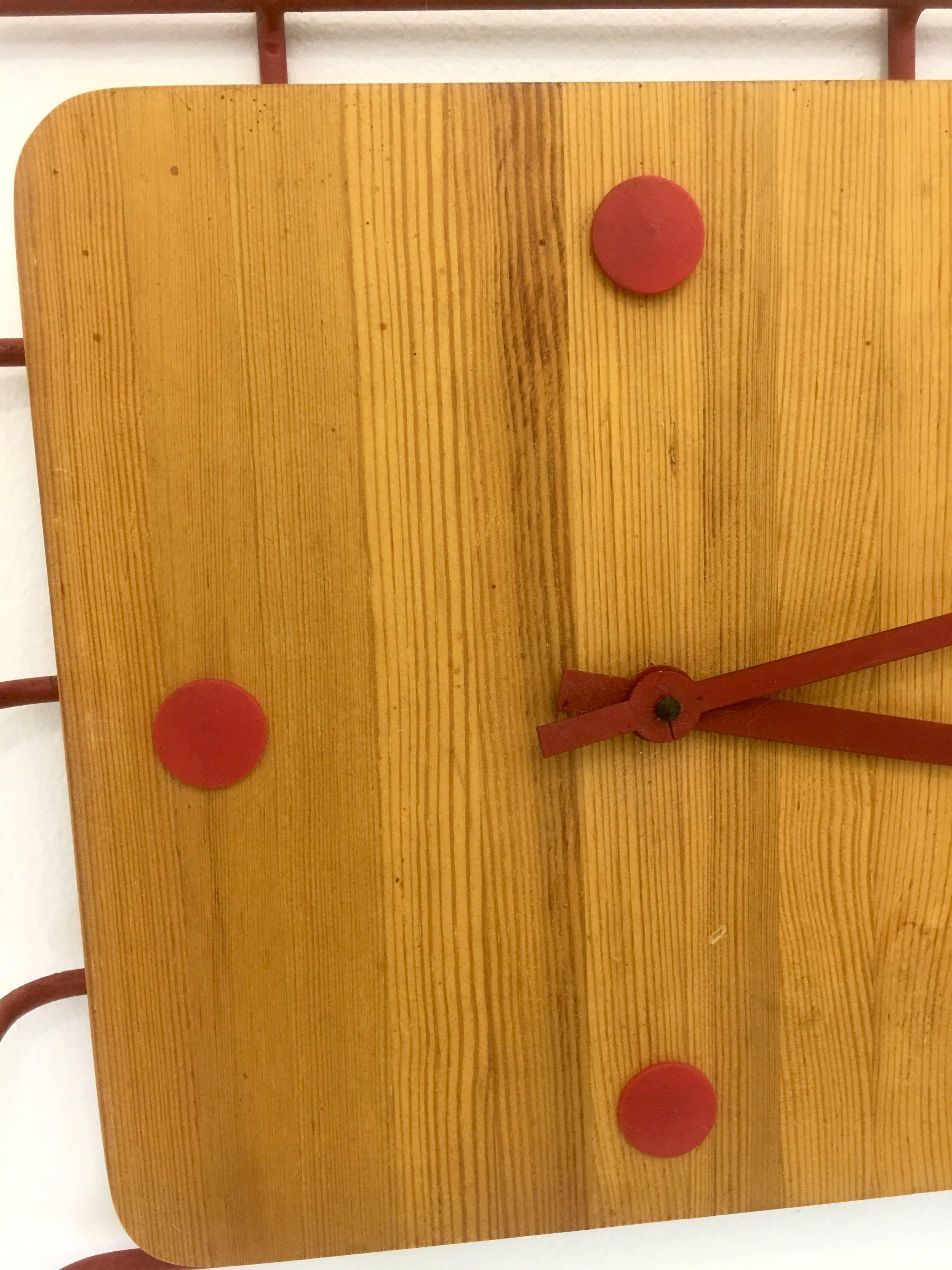 Mid-Century Modern Wall Clock Made in Denmark with Unique Design at ...