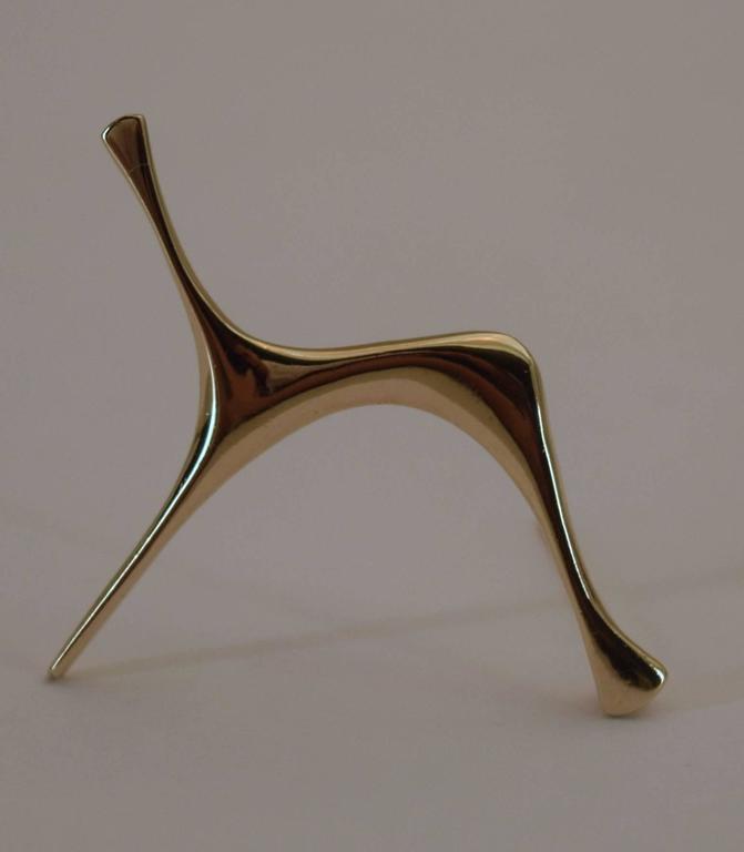 Gold Brooch by Ed Wiener, circa 1960s For Sale at 1stDibs