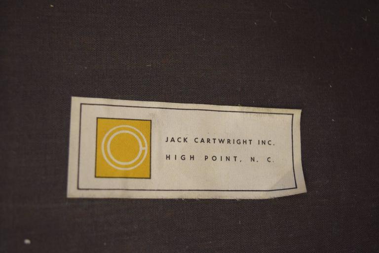 Lounge Chair by Jack Cartwright in Blue Fabric For Sale at 1stDibs