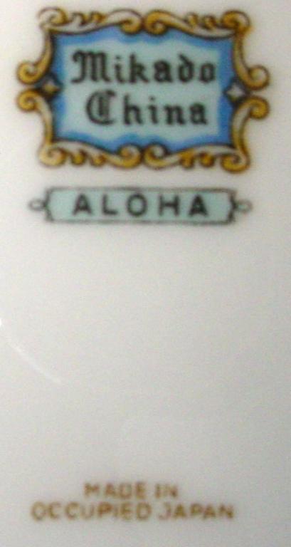 Mikado China Aloha Pattern 83 Pieces Set Service for Twelve For Sale at ...
