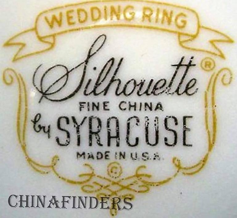 Syracuse China Wedding Ring Pattern Forty-Four-Piece Service for Nine ...