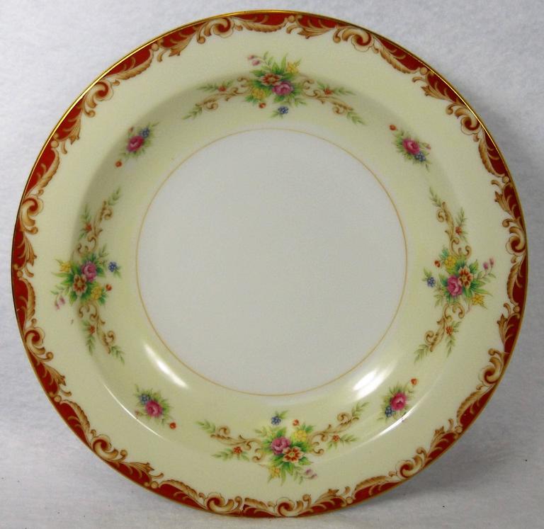 SANGO china STAFFORD pattern 83-piece SET SERVICE for Twelve (12) For ...