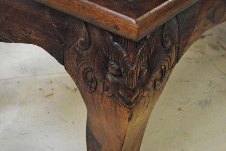 19th Century Eastern Chinese Ironwood Hand-Carved Calligraphy Table For ...