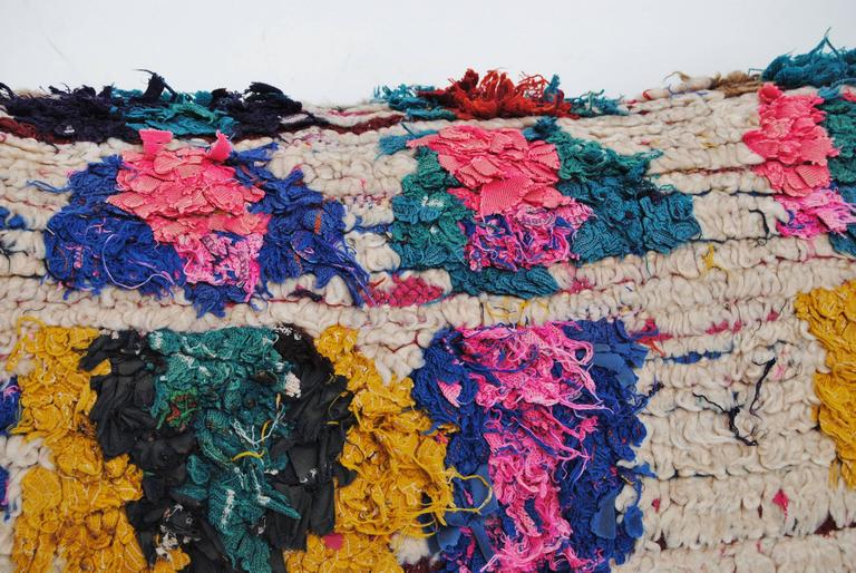 Custom Pillow Cut from a Hand Loomed Wool Moroccan Berber Rug For Sale ...