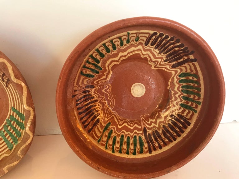 Transylvania Vintage Pottery, Hand-Painted Redware with Folk Art ...