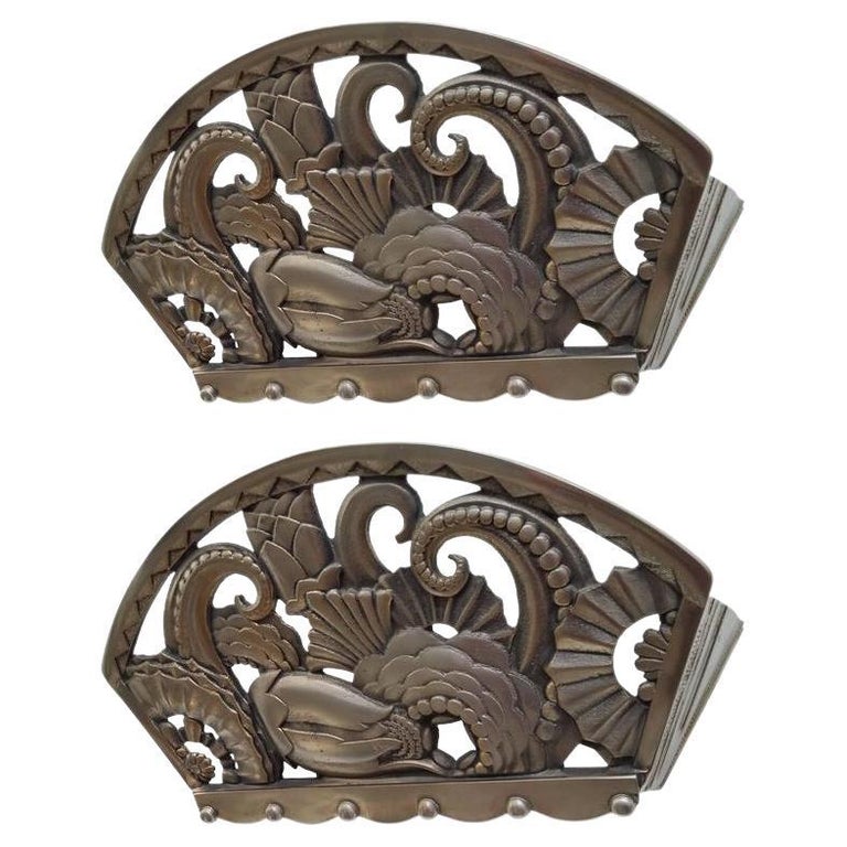 Pair of French Art Deco Octopus Sconces For Sale at 1stDibs
