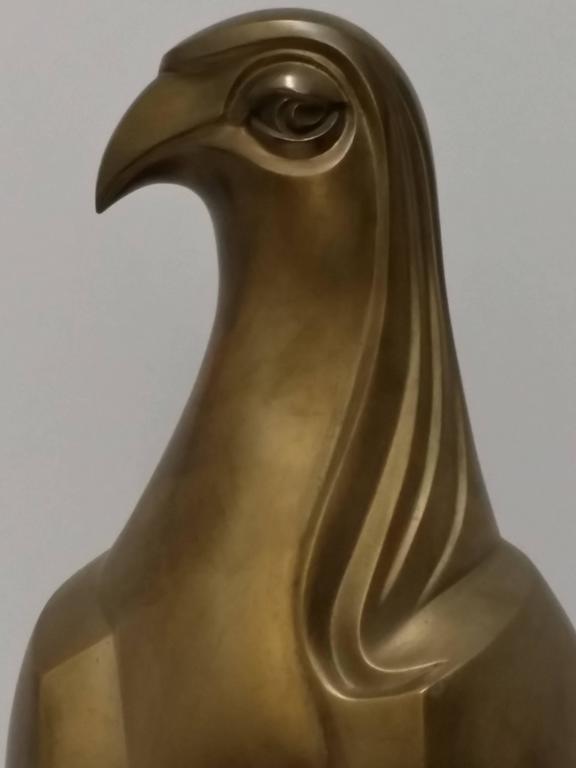 French Art Deco Bronze Falcon Sculpture For Sale at 1stdibs