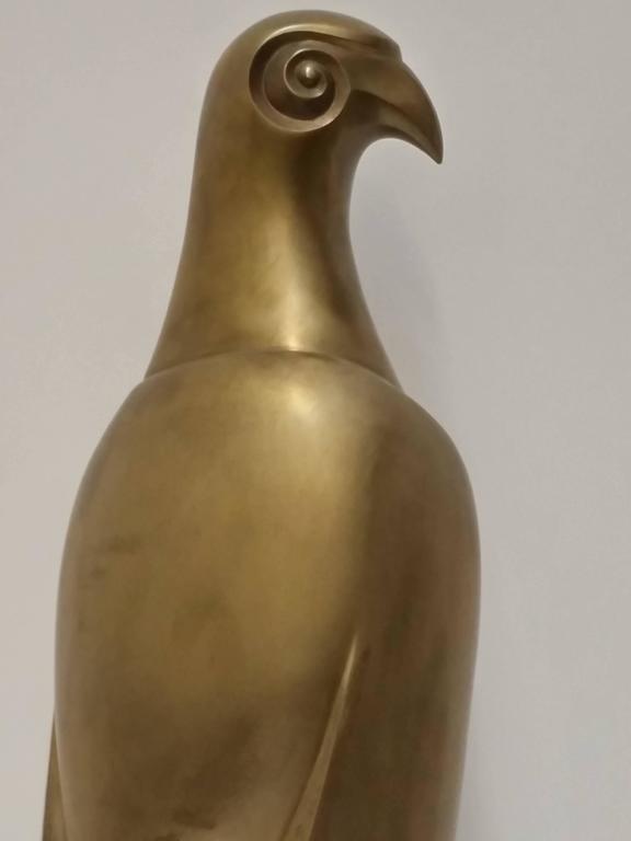 French Art Deco Bronze Falcon Sculpture For Sale at 1stdibs