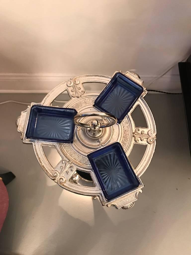 Art Deco Standing Ashtray with Illuminating Light at 1stDibs